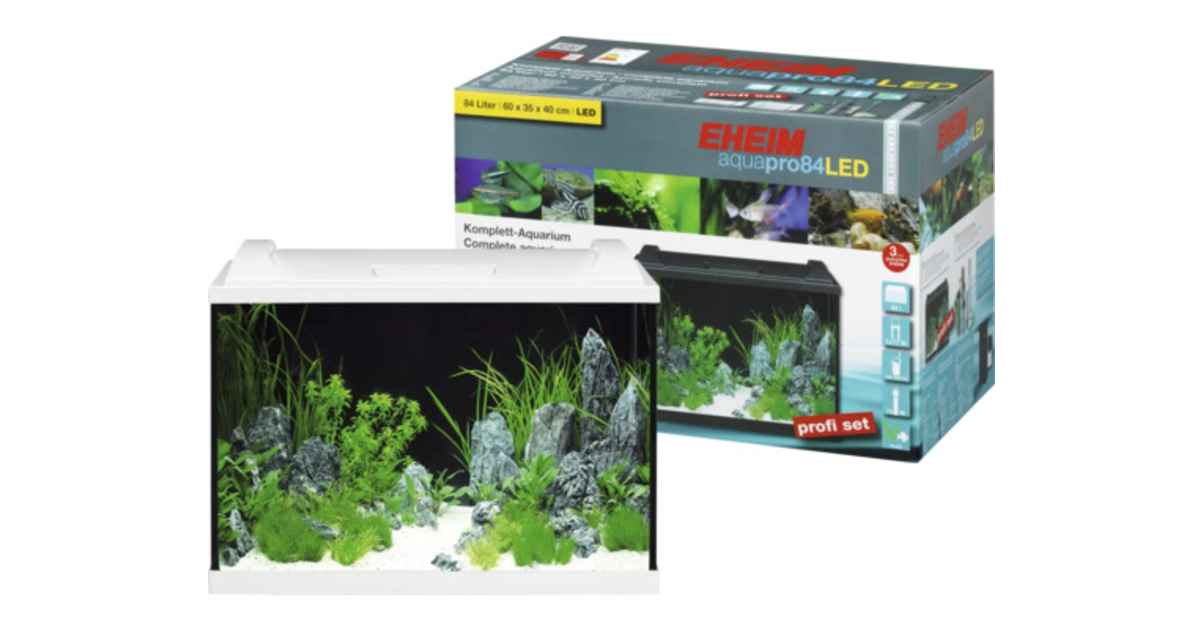 EHEIM AquaproLED 84 Blanc aquarium équipé 84 L dimensions 60 x 35 x 40 cm - Aquariums par ...
